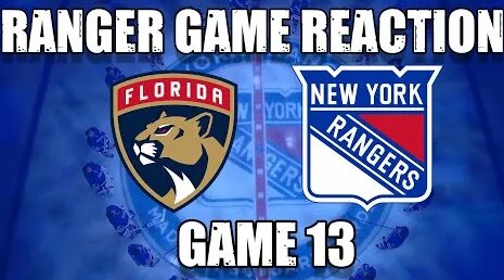 New York Rangers Win 4-3 Against The Florida Panthers! Ranger Game ...