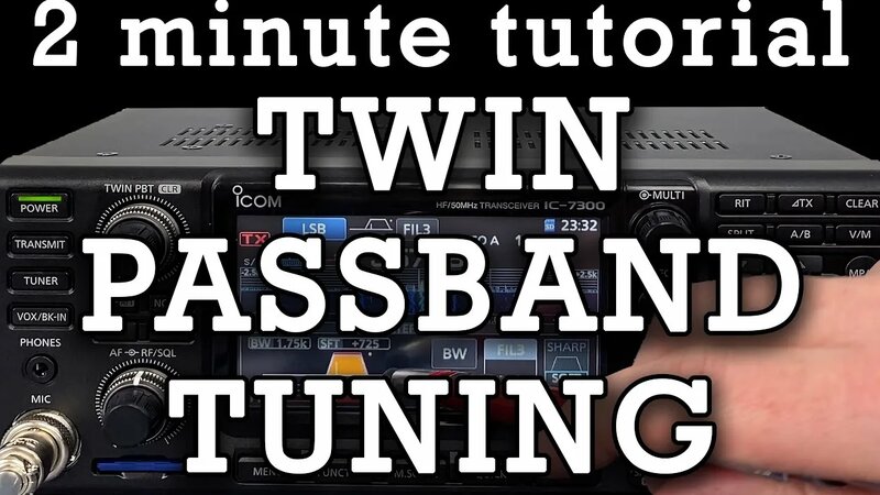 2 Minute Tutorial: Twin Pass Band Tuning (PBT Knob) on Icom 7300 ...