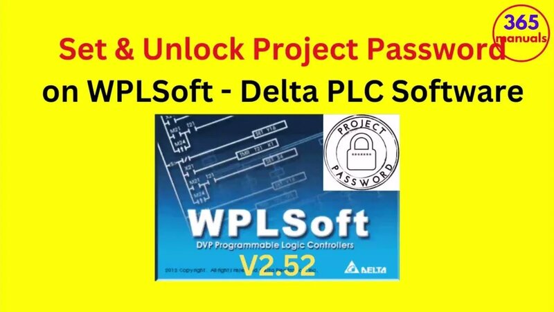 Set & Unlock Project Password Delta PLC program on WPLSoft 2.52 ...