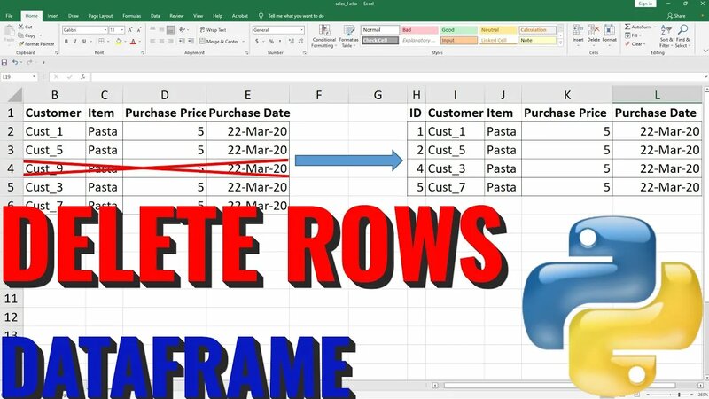 Delete Rows From Pandas Dataframe