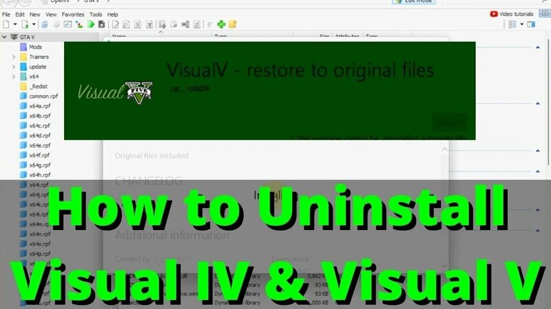 How to Uninstall Visual IV & Visual V | Delete Visual V | Restore ...