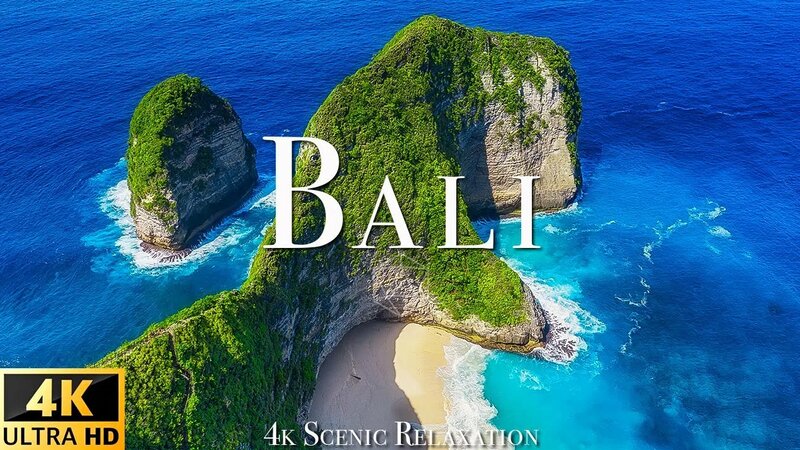 Flying OVER BALI (4K UHD) — Расслабляющая музыка и красивые видеоролики ...