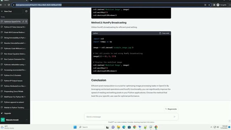 OpenCV Python Reading and setting every pixel too slow - Yandex Video ...