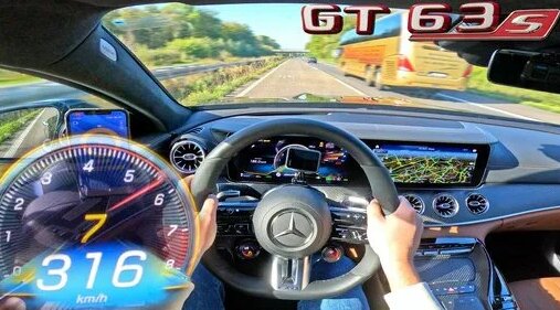 AutoTopNL | Mercedes AMG GT63 S E 843hp | 300km/H+ on Autobahn [NO ...