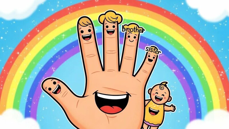 “Daddy Finger Family ‍ | Cute 3D Finger Family Song for Kids | Nursery ...