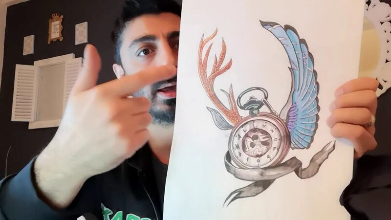 En kolay çizim nasıl yapılır #3- digital çizim tasarım yapma ve dövme ...