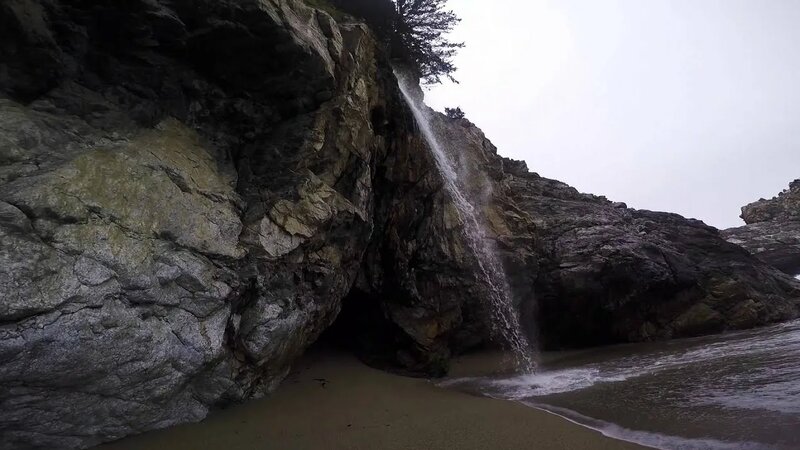 McWay Falls (On the beach and waterfall) - Big Sur, California - Смотреть онлайн в поиске ...