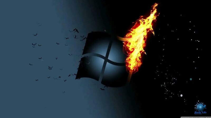 window 7 animation wallpaper|black window 7 theme| copyright free music