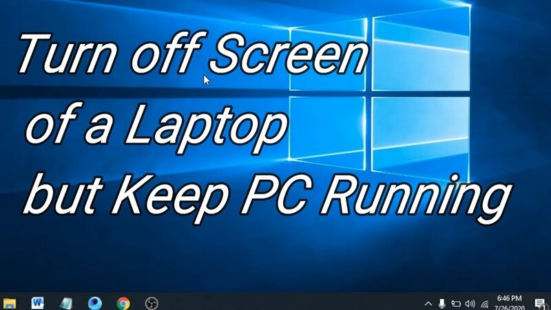 How to Turn off Screen of a Laptop but Keep PC Running | how to close ...