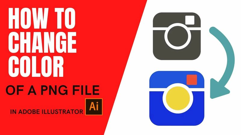 How to change the color of a png file in adobe illustrator - Смотреть ...