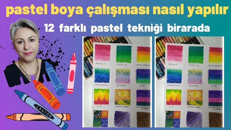 Pastel boya çalışması nasıl yapılır.çok kolay 12 farklı pastel tekniği ...