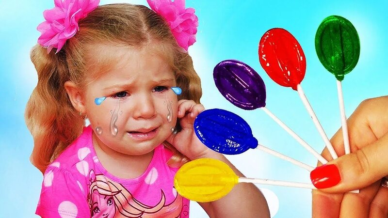 Bad baby with tantrum and crying for lollipops Little Babies learn ...