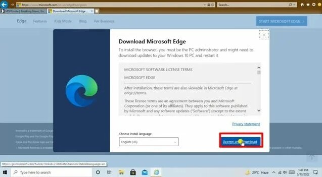 How To Download And Install Microsoft Edge On Windows 10 || Microsoft ...