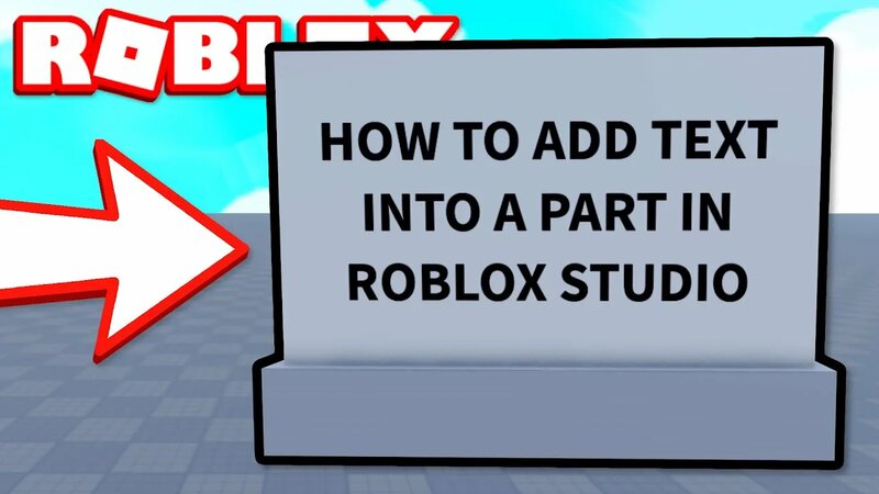 How to add Text into a part in Roblox Studio - Смотреть онлайн в поиске ...