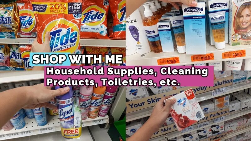 SHOP WITH ME Household Products with Price Cleaning Supplies Toiletries ...
