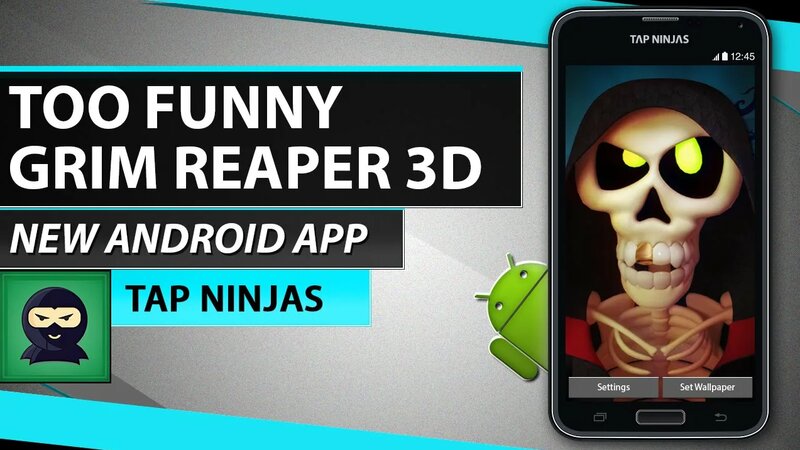 3-D Grim Reaper Free Live Wallpaper - Mobile App - Android - Tap Fun 2015 HD
