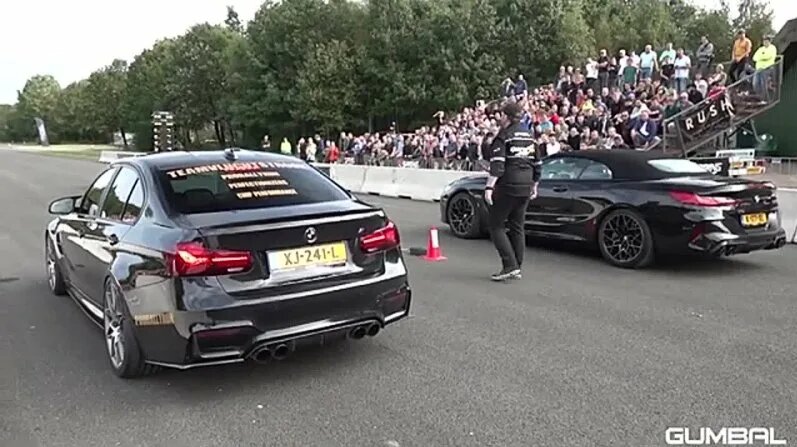 575hp Stage 2+ BMW M3 F80 with Milltek Exhaust vs Brabus Mercedes-AMG ...