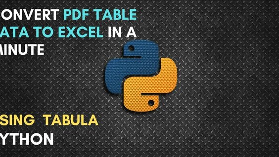 convert pdf to excel +python +save in +local: 1 bin video Yandex'te bulundu