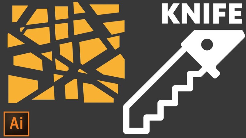 Как работает инструмент Нож в иллюстраторе | tool knife | Урок Adobe ...