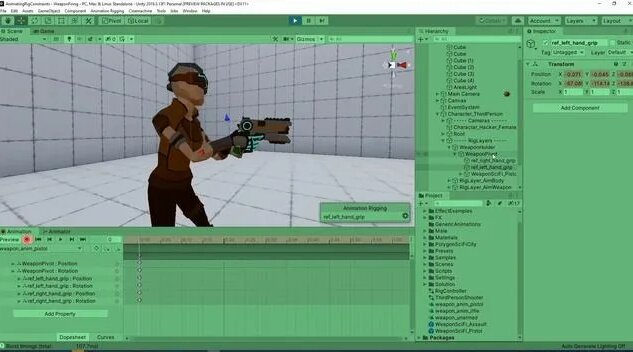 [#07] Unity Animation Rigging: Keyframing Rig Constraints to create ...