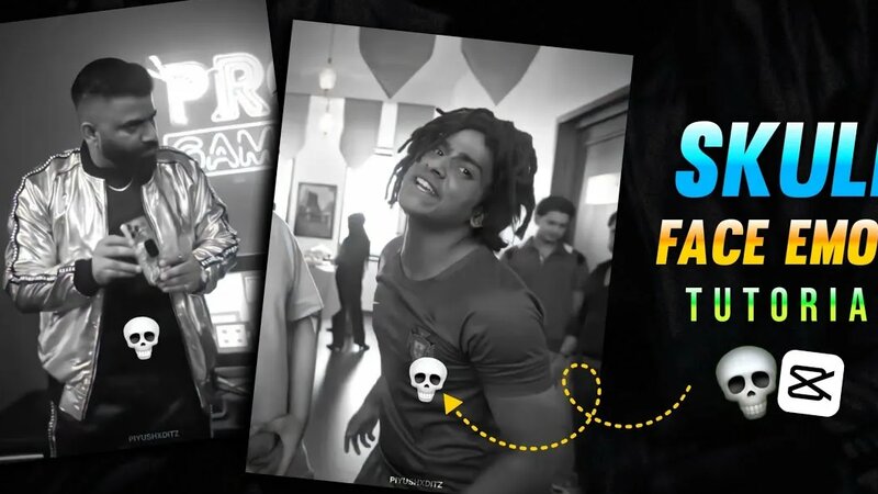 Skull Emoji Edit Tutorial In Capcut | Skull Face Emoji Video Editing ...