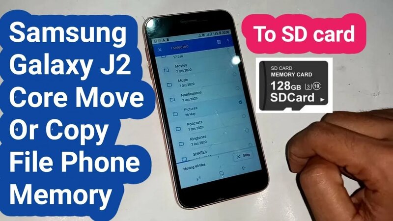 How to move or Copy any files Sd Card Samsung Galaxy J2 Core - Yandex ...