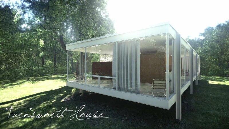 Farnsworth House VR 【Unity 4】 realistic real time architectural ...