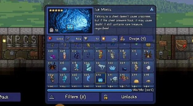 Terraria Fully Completed Bestiary 1.4.4.9 50x (+where needed ...