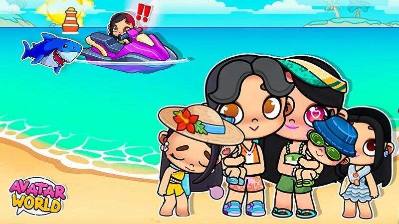 Rose se fait attaquer par un requin à la plage sur avatar world ! miss ...