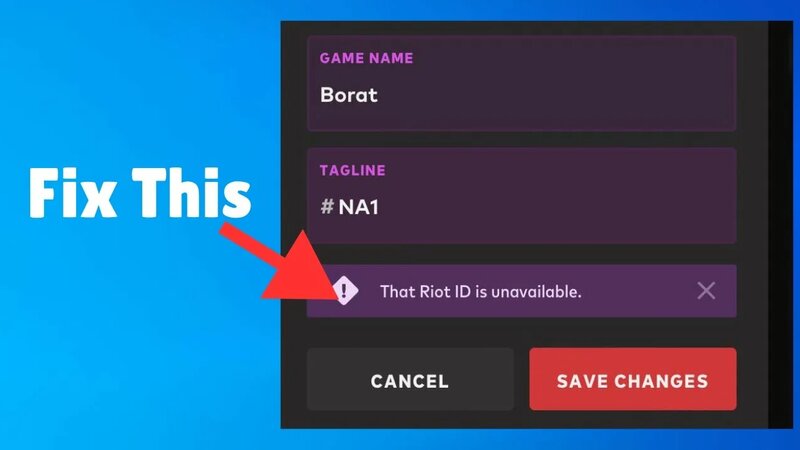 Fix: That Riot ID is unavailable (can't change riot ID) - Yandex Video ...