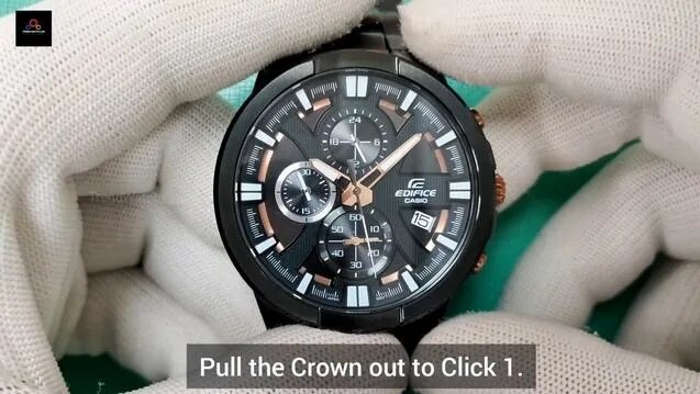 How to set time and Stopwatch reset on a Casio Edifice Efr544 ...