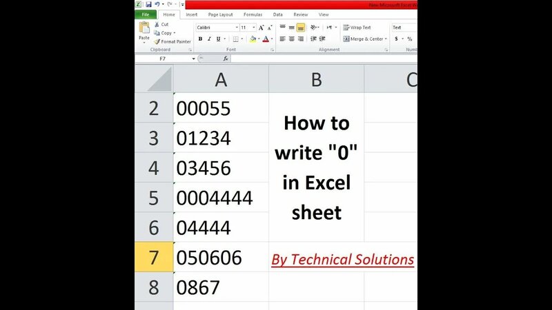 How to write 0 in excel sheet - Yandex Video aramada çevrimiçi izle