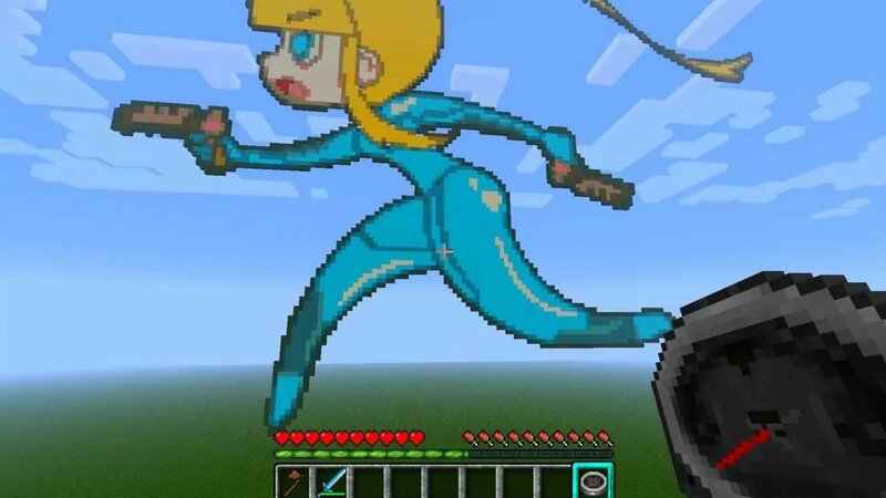 Samus Aran, Metroid - Minecraft Pixel Art - Смотреть онлайн в поиске ...