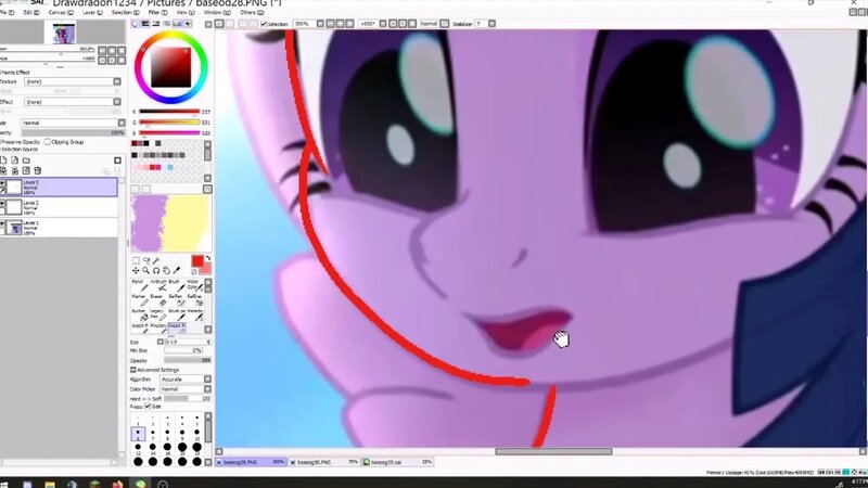 MLP movie style base speedpaint - Twilight bases