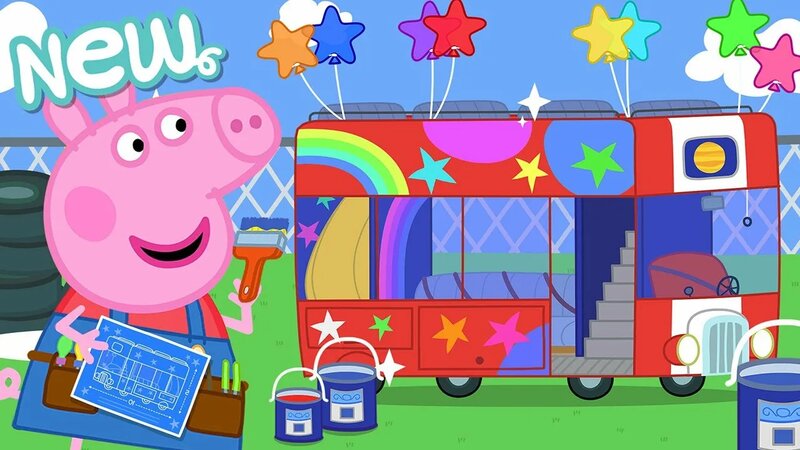 Peppa Pig Tales The Party Bus Makeover! Brand NEW Peppa Pig Episodes ...