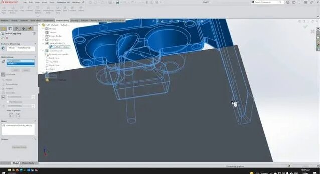 Перенос поверхностей в SolidWorks/Surface transfer in SolidWorks ...