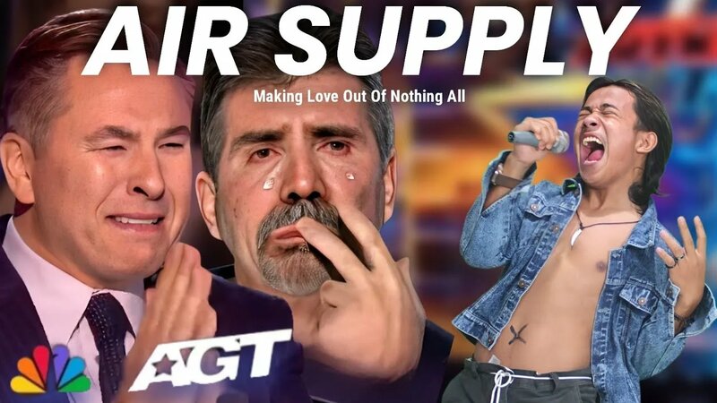 Golden Buzzer : Simon Cowell Cry when he heard the song Air Supply with ...