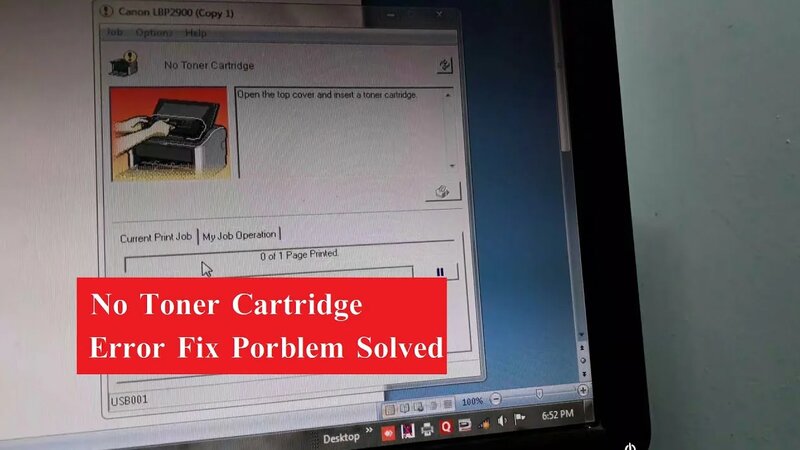 No toner cartridge error fix | Canon Printer | LBP 2900 - Yandex Video ...