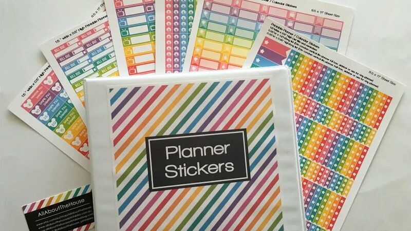 How to organize planner stickers using a binder (plus a free printable ...