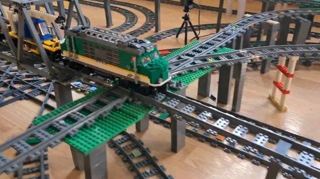 LEGO Train Track Setup | 350m Tracks, Big Bridges, Automated Switches ...