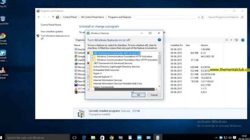 How to enable Microsoft .Net Framework in Windows 10 - Yandex Video ...