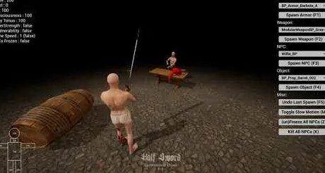 Half Sword (Trainer Mod) - Fun with cheats - Смотреть онлайн в поиске Яндекса по Видео