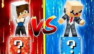 Водяной ЛАКИ БЛОК VS Лавовый ЛАКИ БЛОК! НУБ Против ПРО! Выжить НА 1 ...