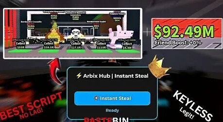 Arbix Hub Steal A Brainrot Script!! Best Script Account Giveaway + Perm ...