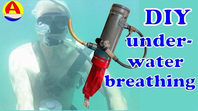 Underwater breathing. No scuba tank, no compressor just with your own ...