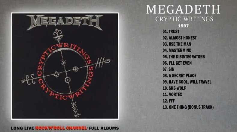 Megadeth - Cryptic Writings (1997) - Full Album — Video by Rock ’n ...