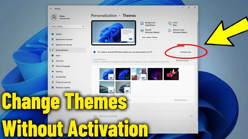 Change Themes Without Activating Windows 11/10 - How To Personalize ...