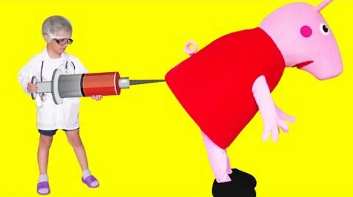Видео Свинка Пеппа Заболела и ей делают УКОЛ Peppa Pig ill and an ...