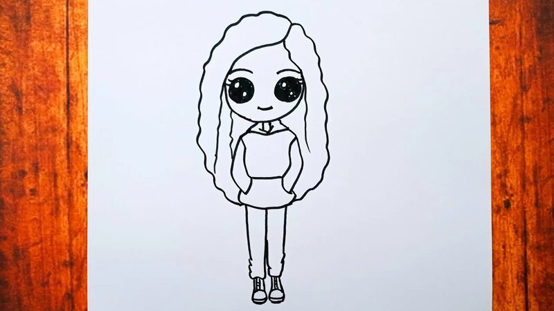 Kolay Kız Çizimi, Kolay Yoldan Sevimli Bir Kız Nasıl Çizilir, Çizim ...