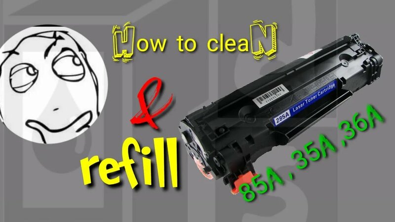 how to clean and Refill toner cartridge 85a ,36a ,35a , Canon 325 on ...